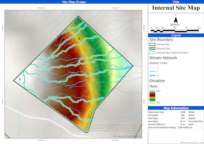 Perform hydrology, watershed, stream river and density map by ...