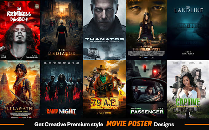 Design a professional unique cinematic movie poster, film poster ...