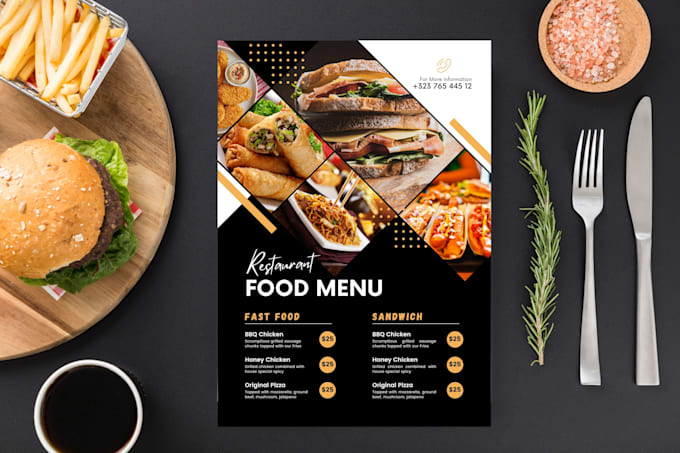 Design an amazing restaurant food menus by Thinu_ra | Fiverr
