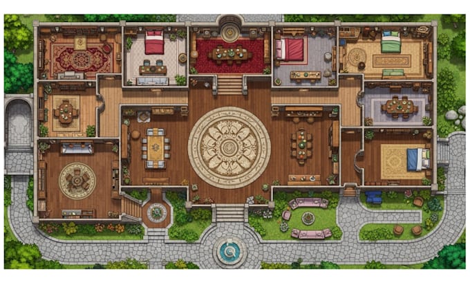Een battle map, wereldkaart, fantasy rpg kaart, dnd spellen maken