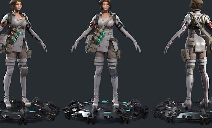 Create realistic 3d human character model, rig3d, stylized character in ...