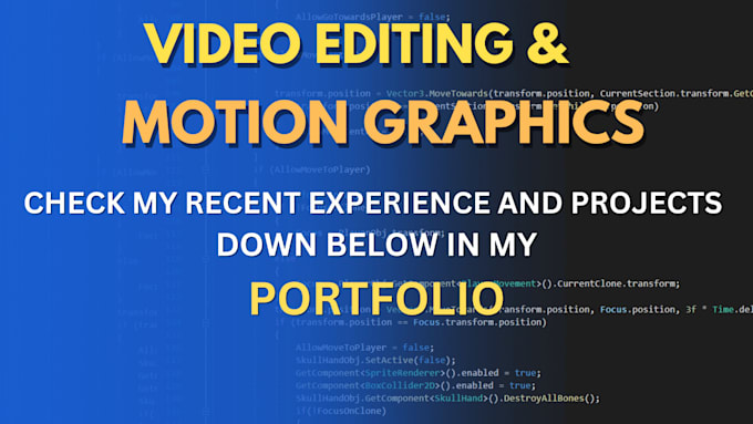 Do professional video editing and motion graphics and gif, vox ...