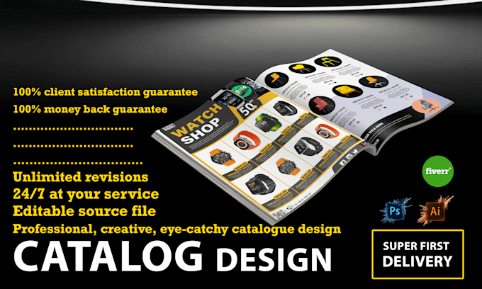 Do unique product catalog, brochure with folder design by Ujjol0 | Fiverr