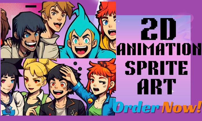 Create pixel art sprite sheet character design game art 2d animation ...