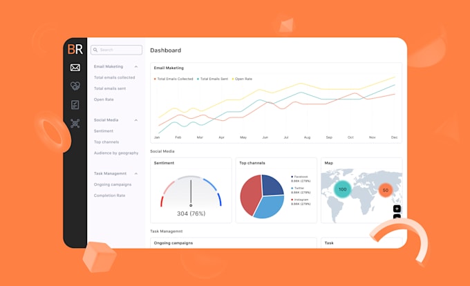 Do dashboard design admin panel crm web app by Ahmerilyas700 | Fiverr