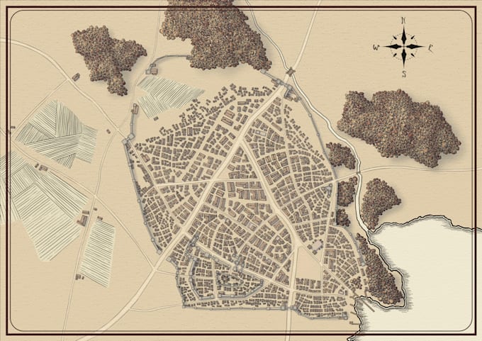 Create a stylized fantasy map by Ribiczea | Fiverr