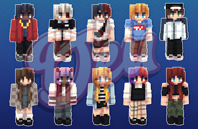 Make professional custom minecraft skin packs by D5e5u5 | Fiverr
