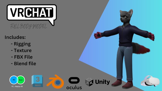 Create anime vrchat 3d model avatar nsfw rigging vrchat by Cherry ...