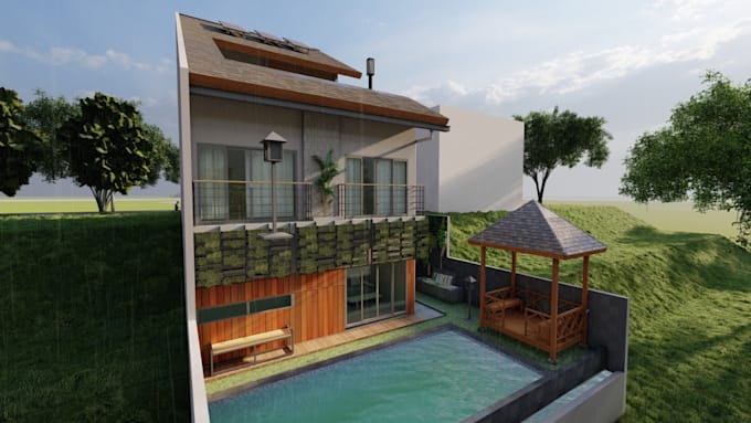Create architectural 3d model sketchup and render enscape by ...