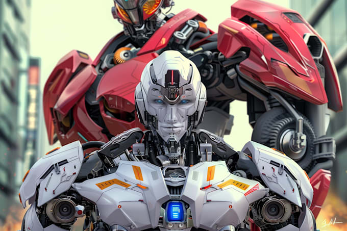 Design custom robot, mecha and cartoon character by Jithuslun | Fiverr