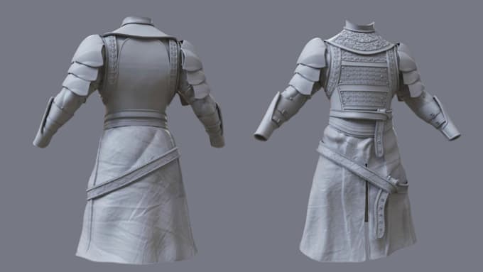 3d realistic armor, 3d model, cosplay and props for printing by Lens ...