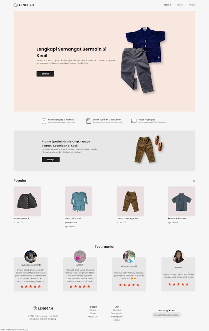 Do design and build responsive website using figma and react by Daffa ...
