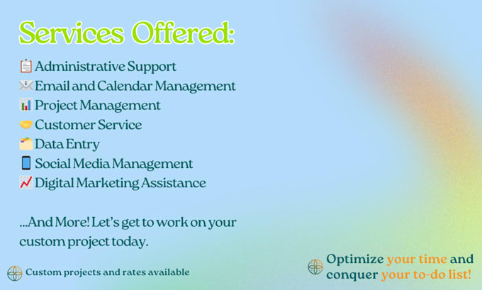 Clear your to do list with expert admin support by Reinyesser | Fiverr