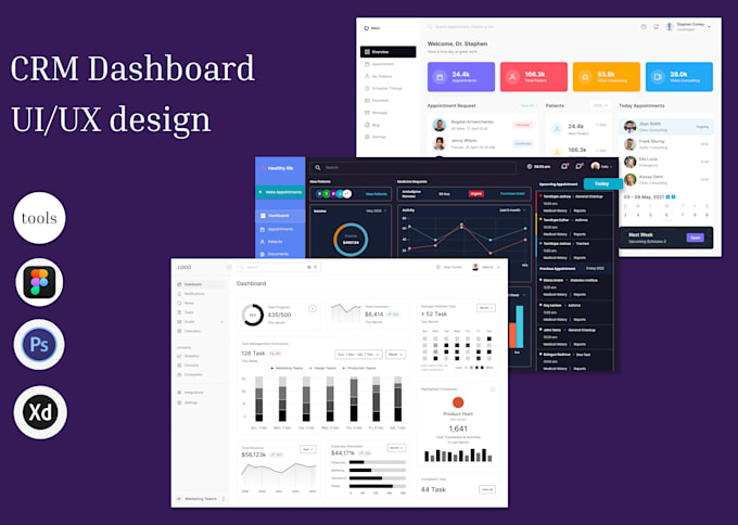 Do saas, crm admin panel web app dashboard ui ux design by Chmasooduiux ...