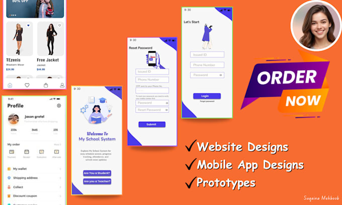 Design figma mobile app ui ux design, web ui ux design by Suqainamehboob | Fiverr