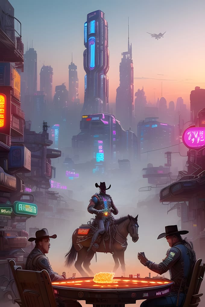 Cyberpunk cowboys designs high quality png by Felix_schmidt06 | Fiverr