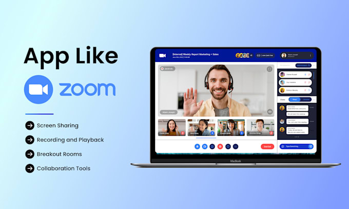 Develop a video conferencing app, teleconference app like zoom, microsoft teams by Raj_vardhan ...
