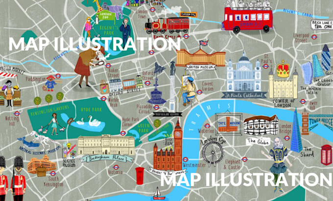 Design great map illustration reports design custom and google and ...