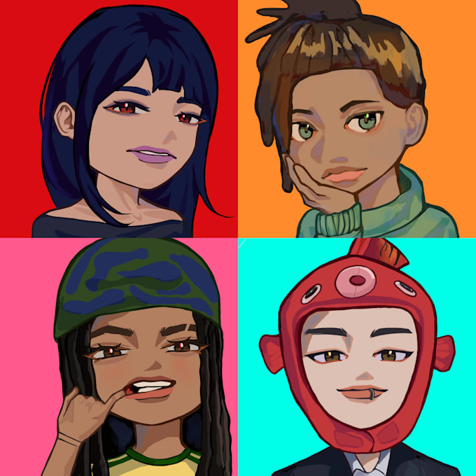 Create a cool chibi cartoon pfp, icon by Rawpaw00 | Fiverr