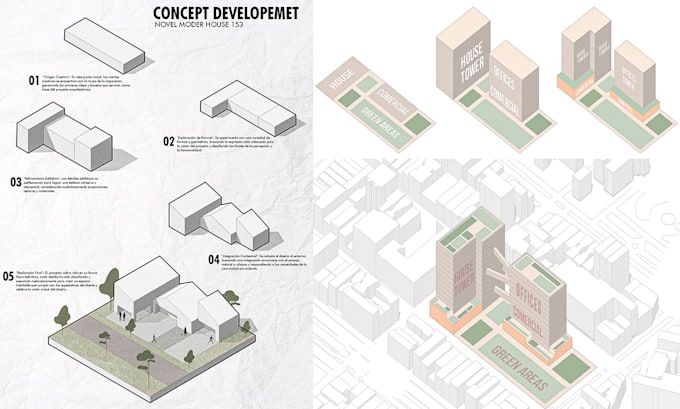 Create architectural concept diagrams by Garchitecturela | Fiverr