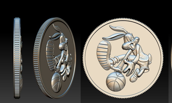 Sculpt printable 3d bas relief coin model, 3d coin medallion, 3d coin ...