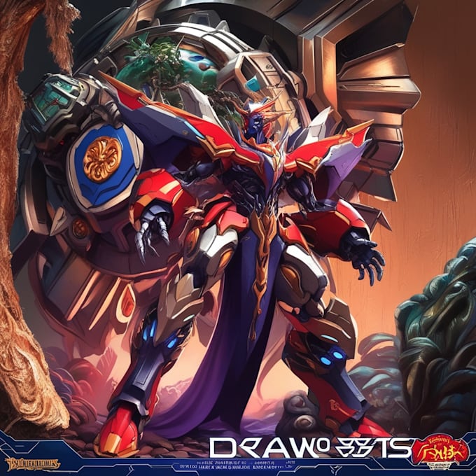 Draw dnd character design fantasy fanart map tcg illustration mecha ...