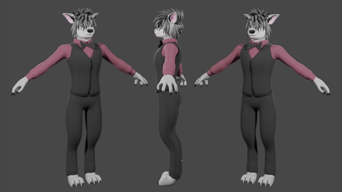 Create 3d vrchat avatar vtuber model, vrc furry avatar 3d anime avi ...