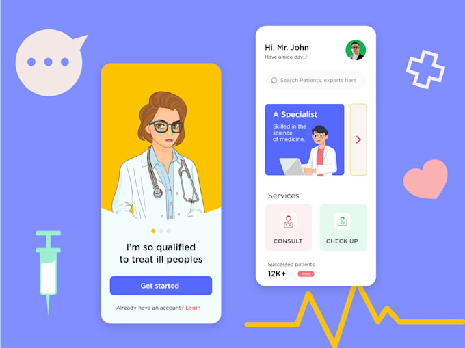 Do mobile app screens, app ui ux design, app design ios android by figma by Nur___expert | Fiverr