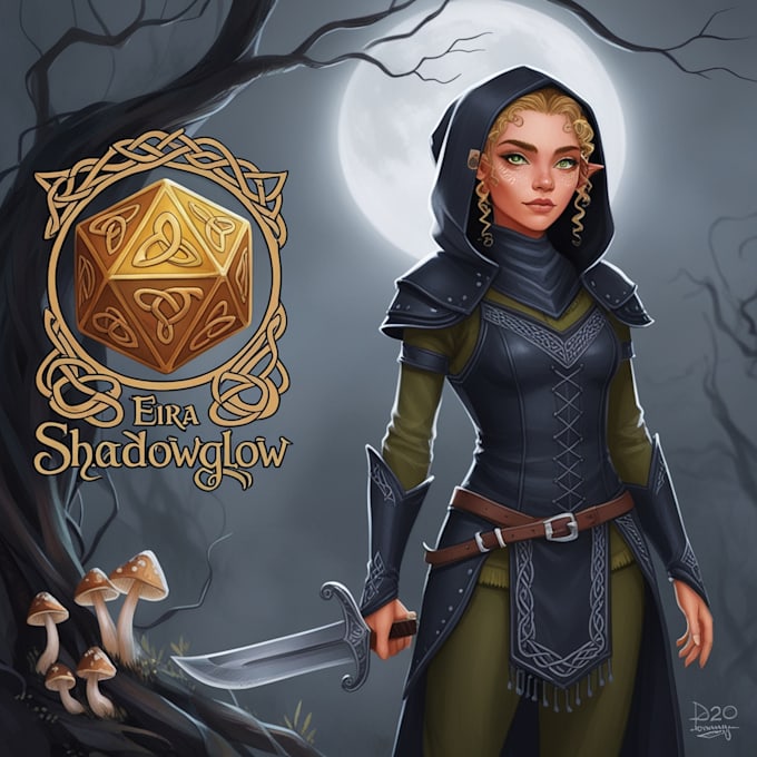 Draw dnd character art and dnd character art by Rindran | Fiverr