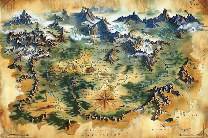 Create a high quality fantasy map by Ameliwaal | Fiverr