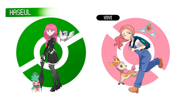 Draw a pokemon trainer style character by Coelhoalph | Fiverr