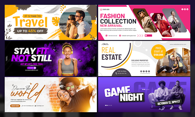 Professional website header, slider or banner by Stofclothing | Fiverr