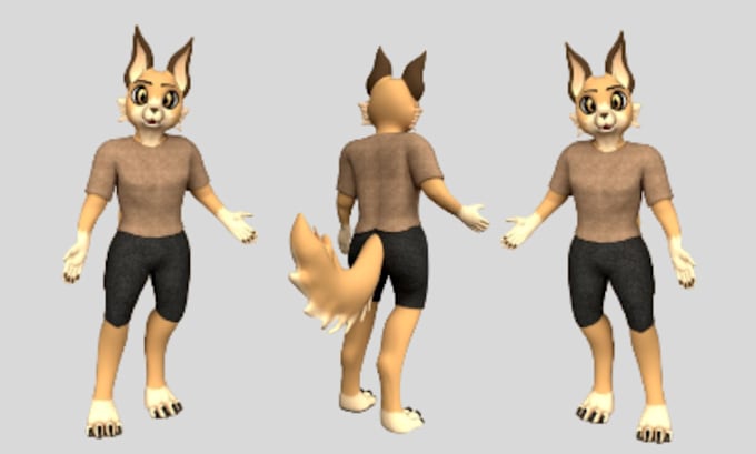 Create vrchat avatar furry avatar anime avatar fursona avatar chibi ...