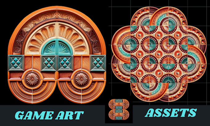 Do custom game art assets concept designs and game character by ...