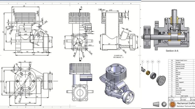 Do 3d cad modeling machine design 3d drawing manufacturing engineering ...