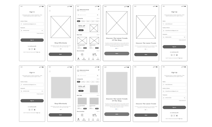 Do wireframe design, figma prototyping, and ui mockup by M_arslan8230 | Fiverr