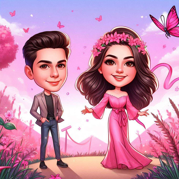 Make a cartoon caricature art by Banneasley | Fiverr