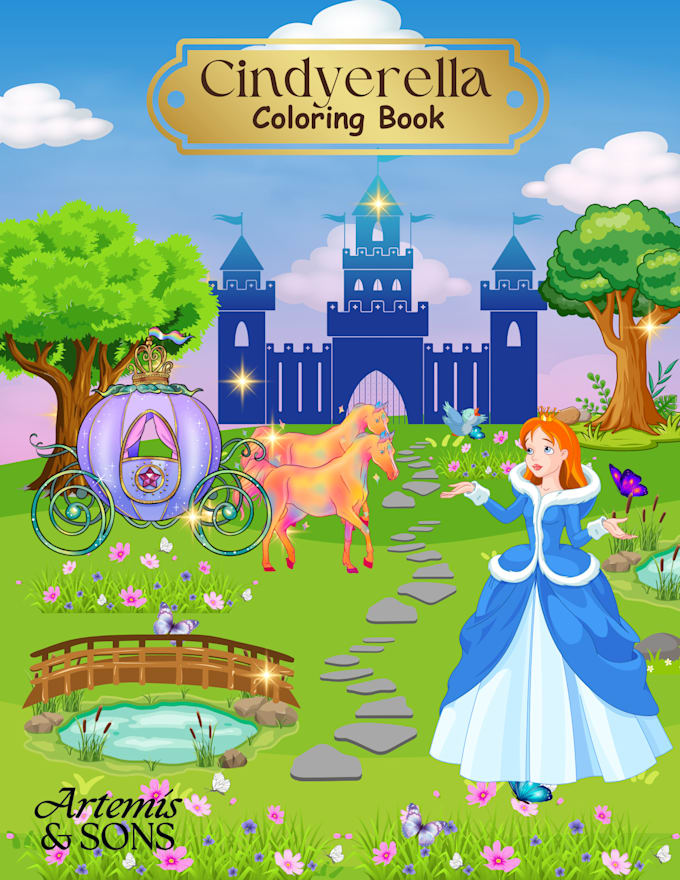 Design fairy princess for coloring books by Jubyvelasco | Fiverr