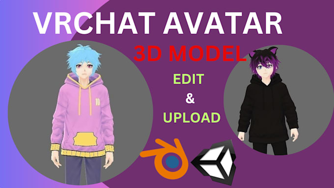 Create high quality 3d model vrchat avatar vrc avatar by Alexz009 | Fiverr