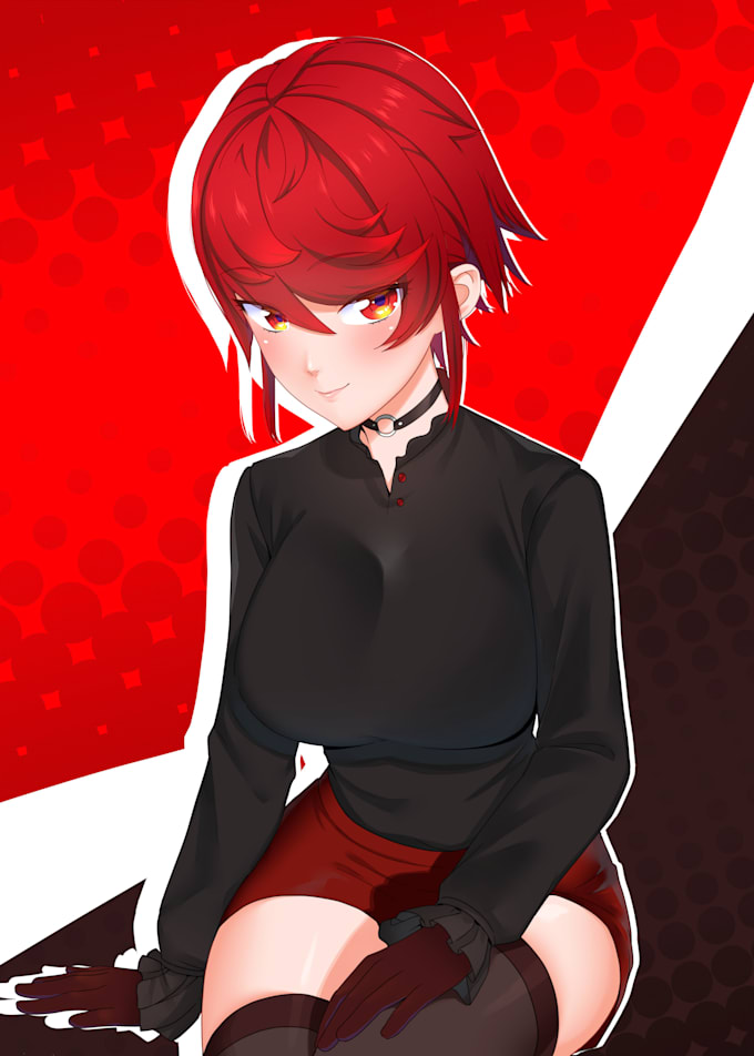 Draw your oc portrait , avatar icon, pfp character, vtuber, anime ...