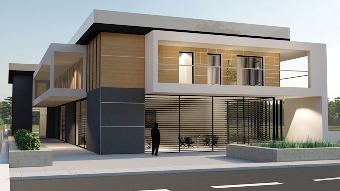 Design 3d architectural commercial exterior, conference room, 3d ...