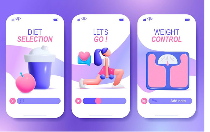 Create app ui design, ui ux mobile app, mobile app ui by Elena_ward | Fiverr