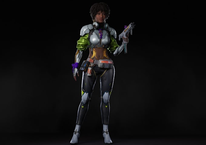 3d aaa realistic unreal engine character, 3d game asset, spline model ...