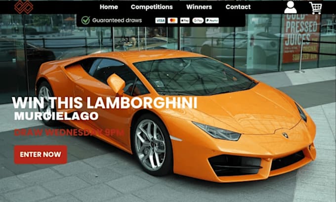 Design raffle website giveaway website competition website for raffle ...