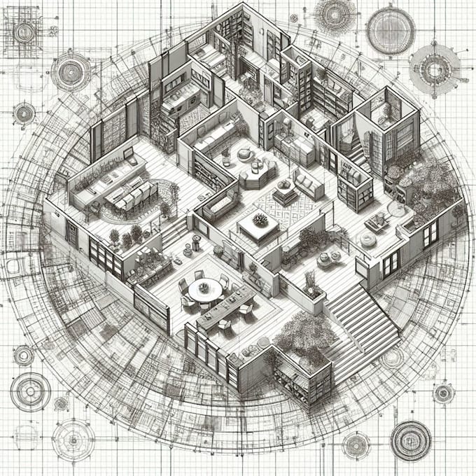 Draw professional autocad 2d floor plan design by Baerupta | Fiverr