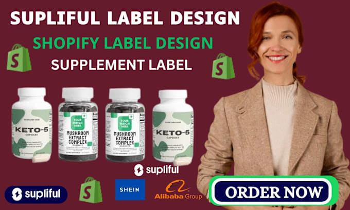 Do supliful label design, label design,product upload and winning product by Garciaanne298 | Fiverr