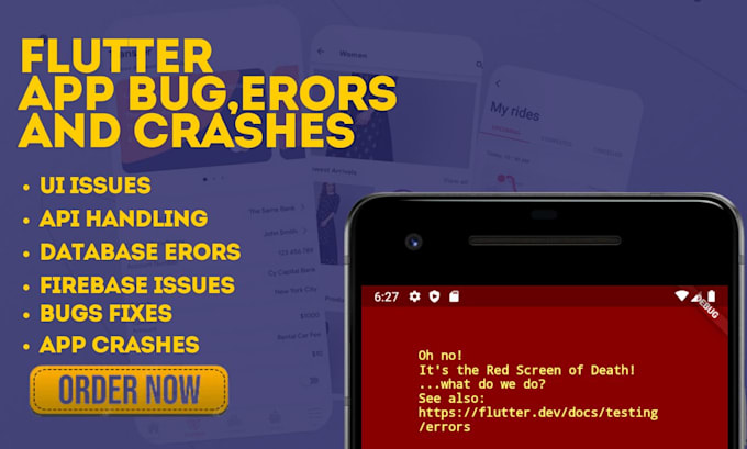 Fix flutter bug, flutter error and add features in your flutter app by Komal_tahir1 | Fiverr