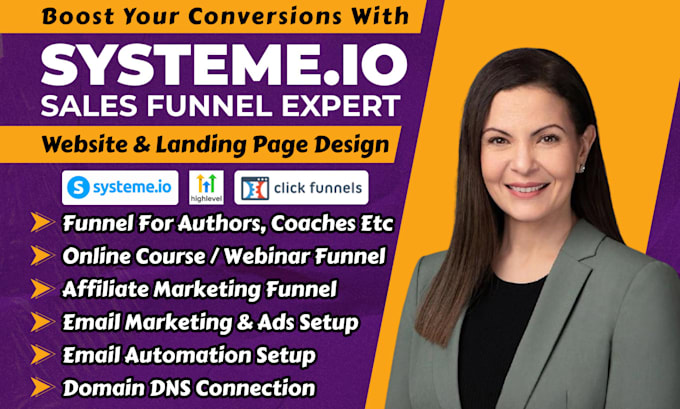 Create systeme io sales funnel systeme io website systeme io landing ...