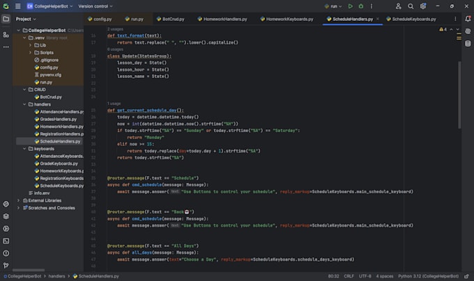 Create telegram bot with aiogram and databases by Gorsargsyan1 | Fiverr