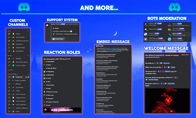 Setup the best gaming discord server for you by Ayoubstine | Fiverr